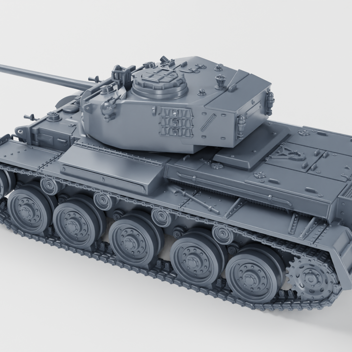 3D Printable Cruiser Tank, Comet I (A34) (UK, WW2) by Wargame3d