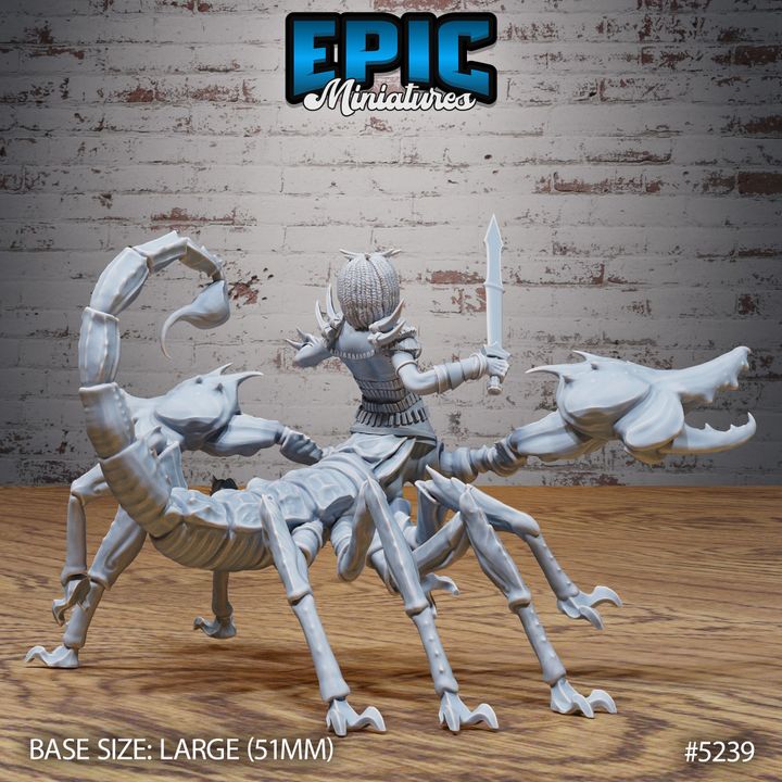 3D Printable Scorpion Centaur Lady Set / Sand Arachnid Hybrid / Female ...