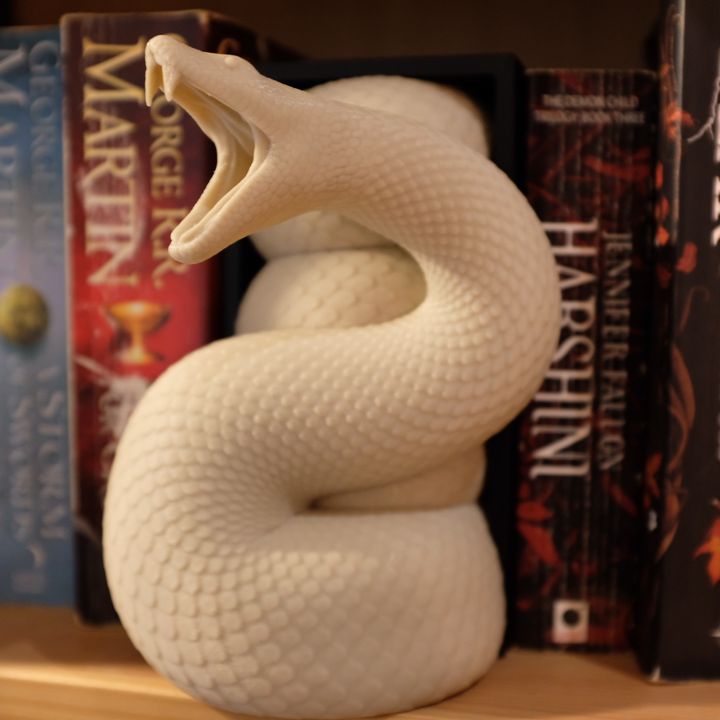 3D Printable Snake Head & Tail Book Nook by Arcane Layers