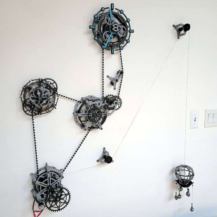 3D Printable Wall-of-Wonder Mechanical Tourbillon Clock by Wall-of ...