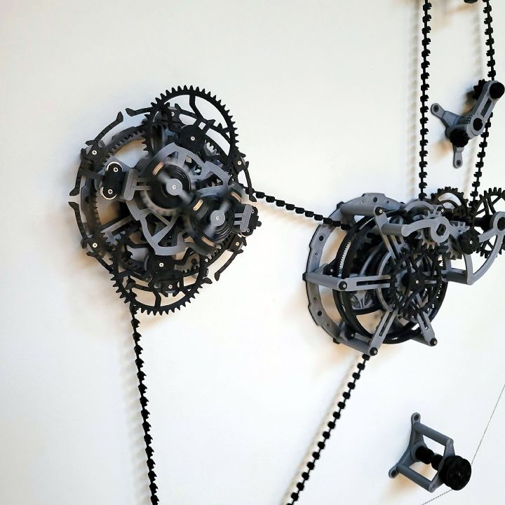 3D Printable Wall-of-Wonder Mechanical Tourbillon Clock by Wall-of ...