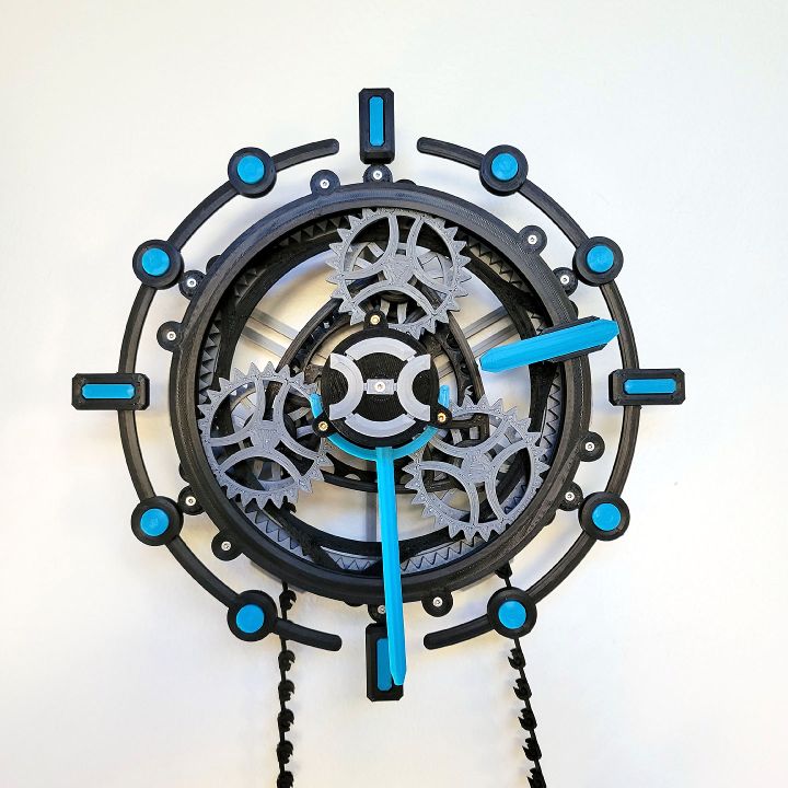 3D Printable Wall-of-Wonder Mechanical Tourbillon Clock by Wall-of ...