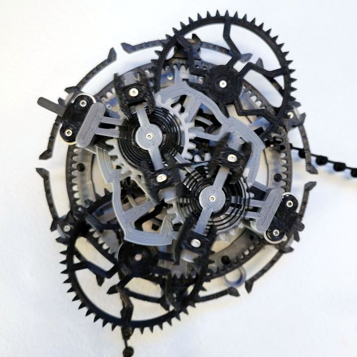 3D Printable Wall-of-Wonder Mechanical Tourbillon Clock by Wall-of ...