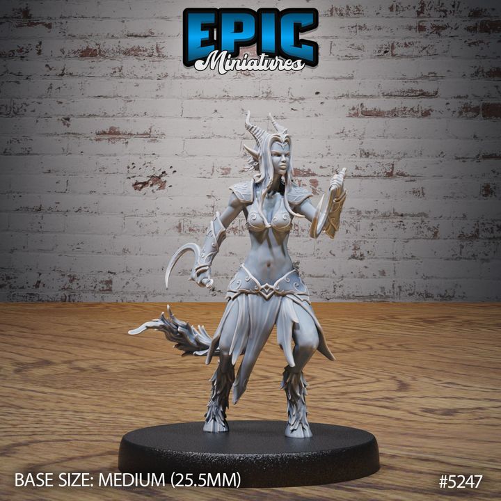 3D Printable Satyr Tiefling Female Set / Pan Warrior / Forest Fey ...