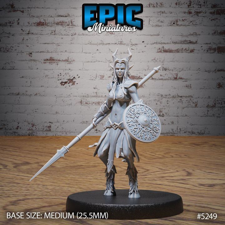 3D Printable Satyr Tiefling Female Set / Pan Warrior / Forest Fey ...