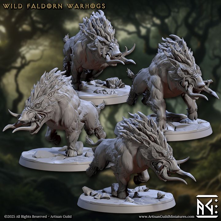 3D Printable Faldorn Warhog Rider - D (Faldorn Hobgoblins) by Artisan Guild