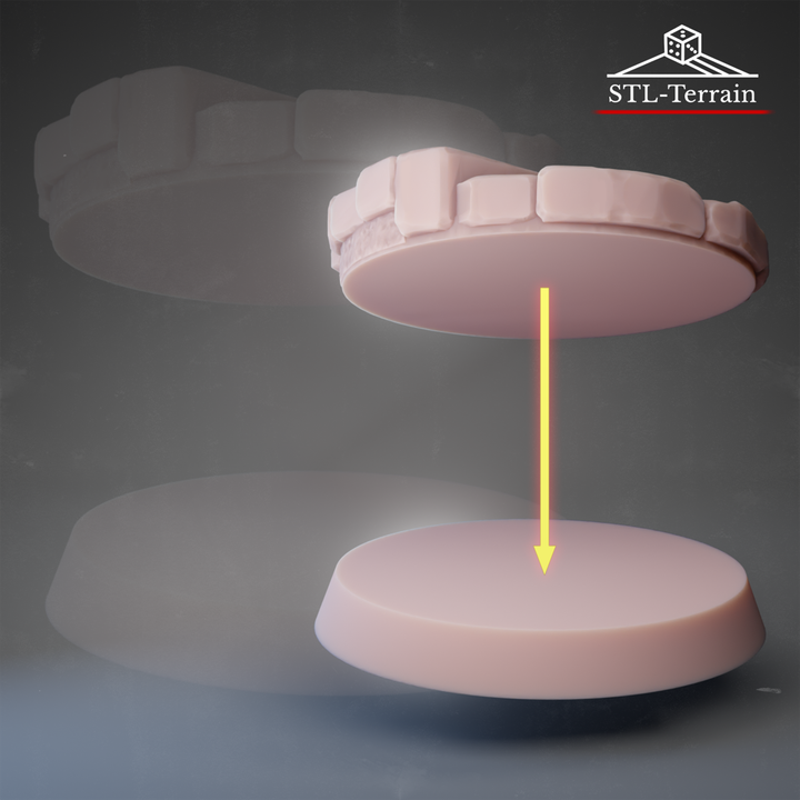 3D Printable Sewers Base Toppers 01 by STL Terrain