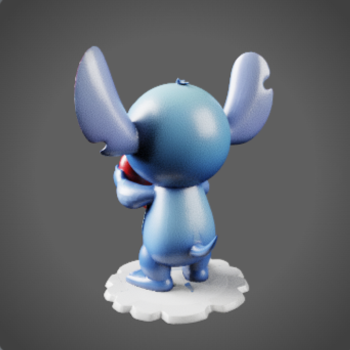 3D Printable Stitch with Heart 3D Printer Model - STL File - Cute ...