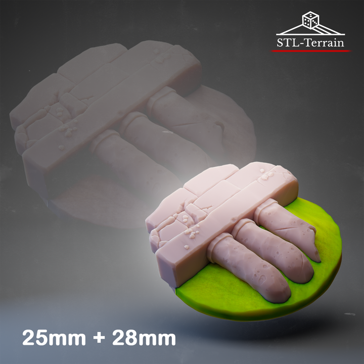 3D Printable Sewers Base Toppers 02 by STL Terrain