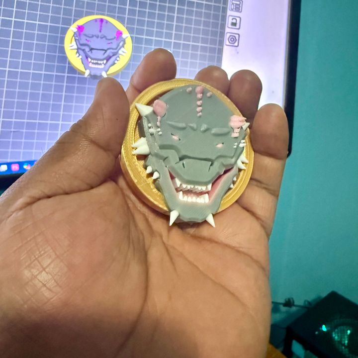 3D Printable Fortnite Godzilla Medallion by Ismael Gonzalez