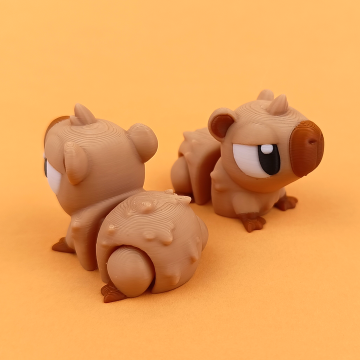 3D Printable Flexi Capybara Print-in-place by 3DGOB