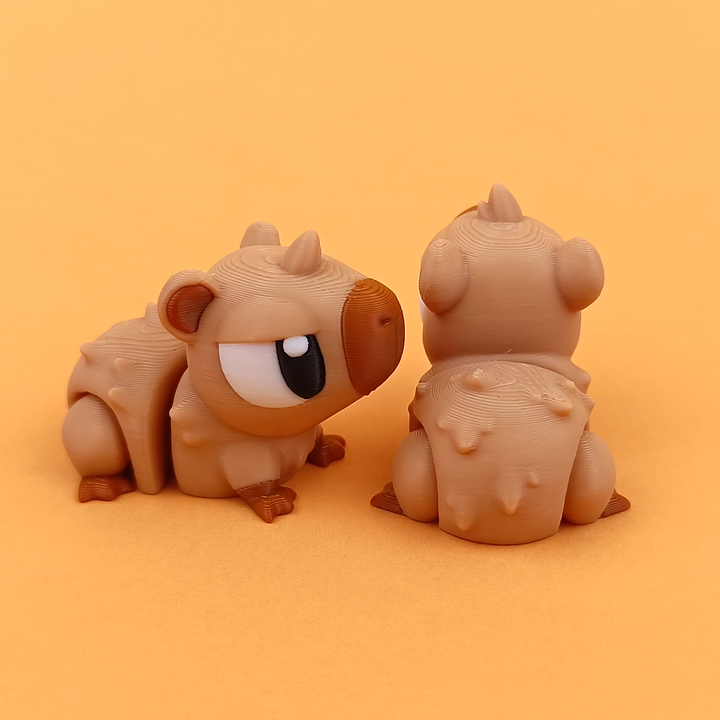 3D Printable Flexi Capybara Print-in-place by 3DGOB