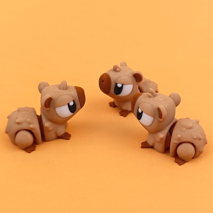 3D Printable Flexi Capybara Print-in-place by 3DGOB