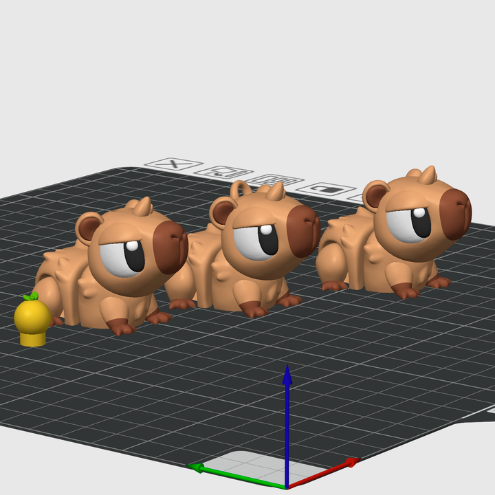 3D Printable Flexi Capybara Print-in-place by 3DGOB