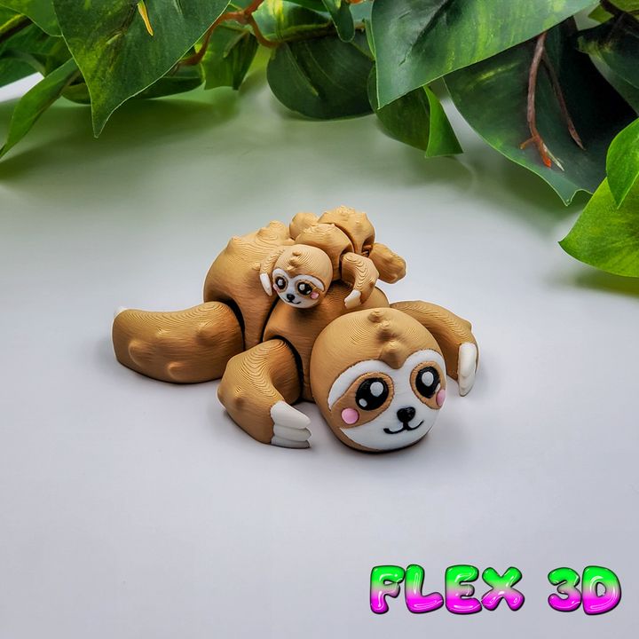 3D Printable Flex 3D Sloth Chunky by Flex 3D