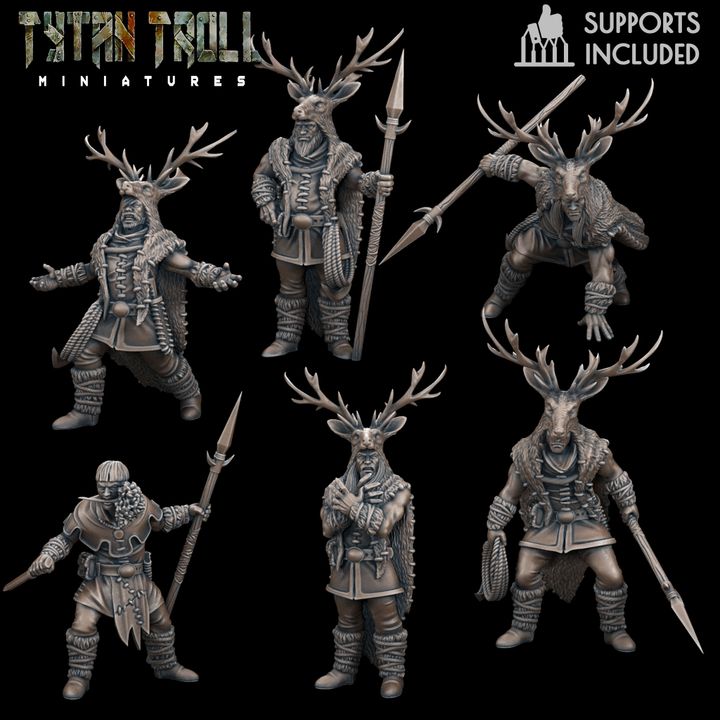 3D Printable Hunter Pack 02 [Pre-Supported] by TytanTroll Miniatures