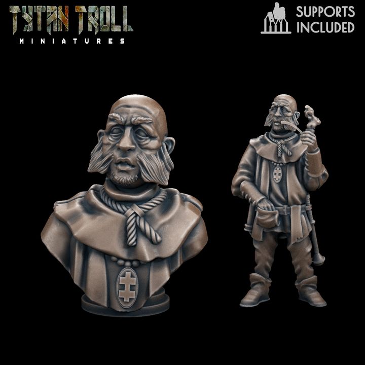 3D Printable Curse Of Strahd - Lucian Petrovich Mini Bust Combo [Pre ...