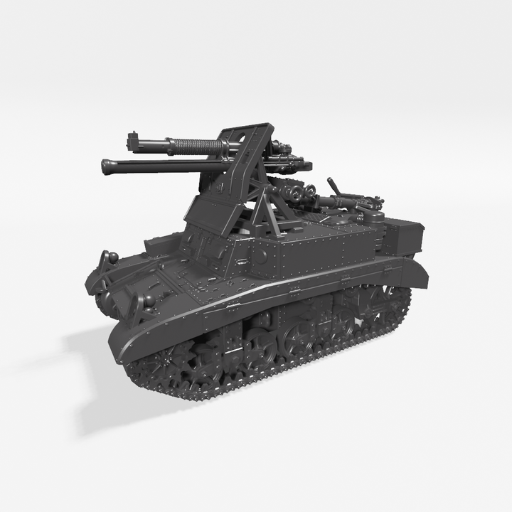 3D Printable Stuart M3 SPG (18pdr) (US, WW2) by Wargame3d