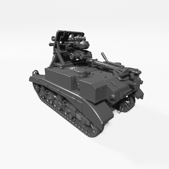 3D Printable Stuart M3 SPG (18pdr) (US, WW2) by Wargame3d