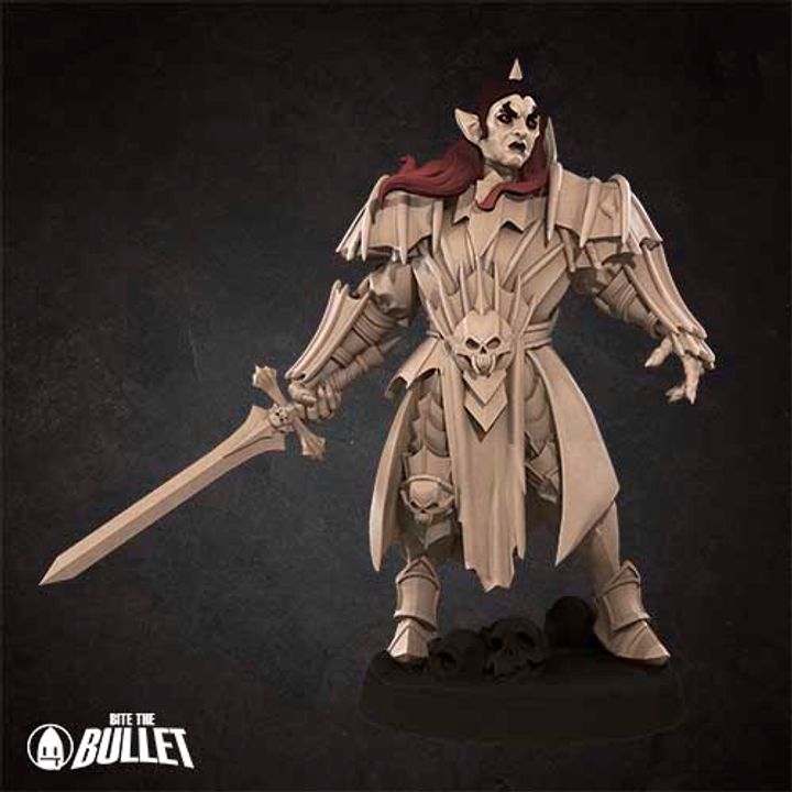 3D Printable Vampire Necromancer (2 Versions) by Bite the Bullet