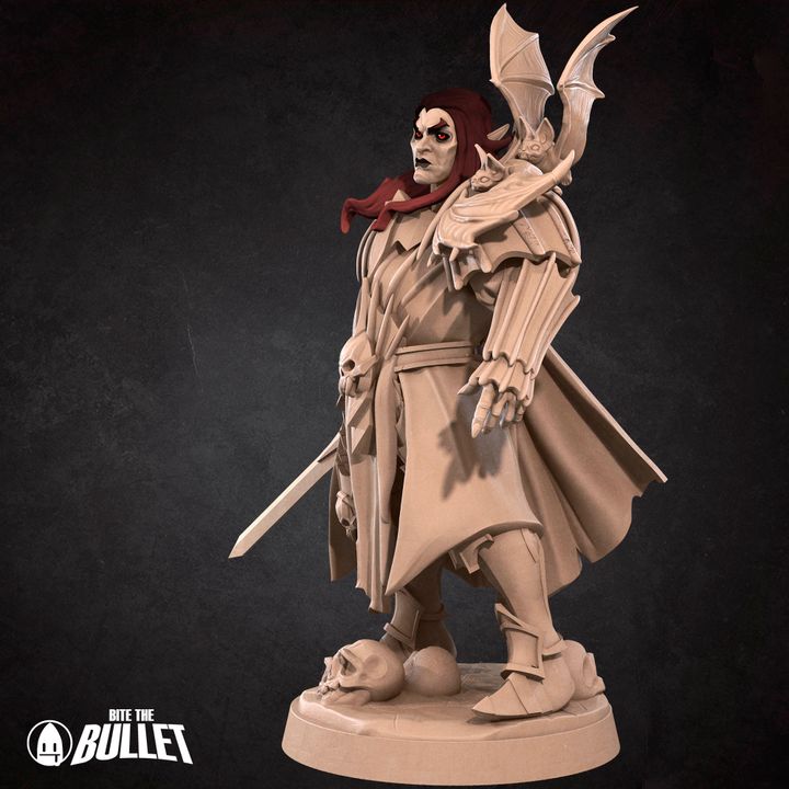 3D Printable Vampire Necromancer (2 Versions) by Bite the Bullet