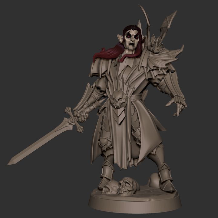 3D Printable Vampire Necromancer (2 Versions) by Bite the Bullet