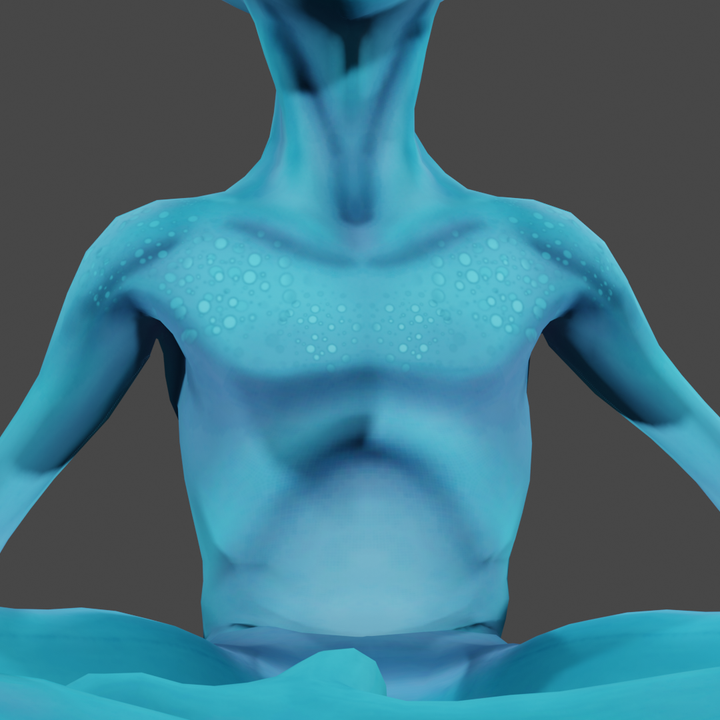 3D Printable sitting alien by spd ai