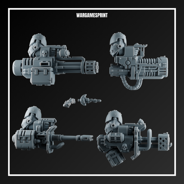 3D Printable HEAVY WEAPONS HEAVY GUARDS [SUPPORTED] by Mael