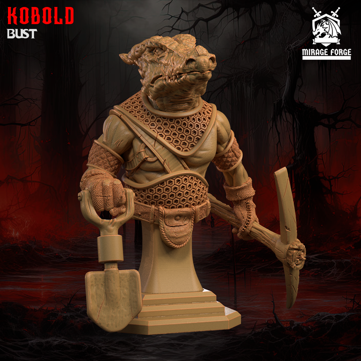 3D Printable Kobold (Bust) by Mirage Forge Miniatures