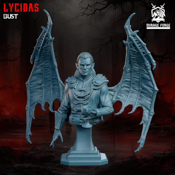 3D Printable Lycidas (Bust) by Mirage Forge Miniatures