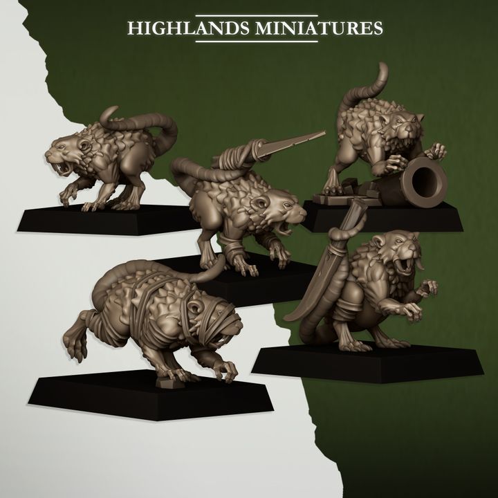 3D Printable Rats and Rat Masters - Highlands Miniatures by Highlands ...