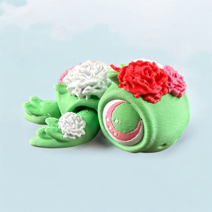 3D Printable Carnation Turtle by Rebel Alicorn Designs