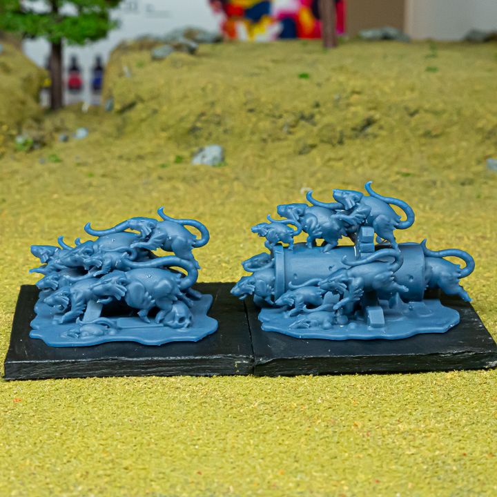 3D Printable Rat Swarm - Highlands Miniatures by Highlands Miniatures