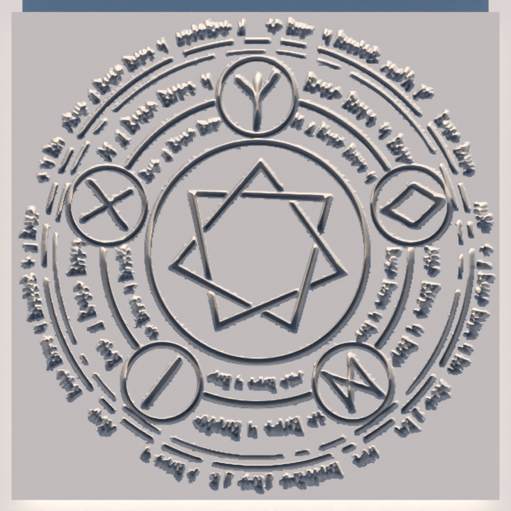 3D Printable Texture Roller - Runes A by Terrain Trove