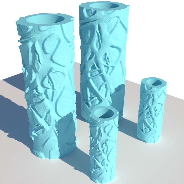 3D Printable Texture Roller - Alien Ground A by Terrain Trove