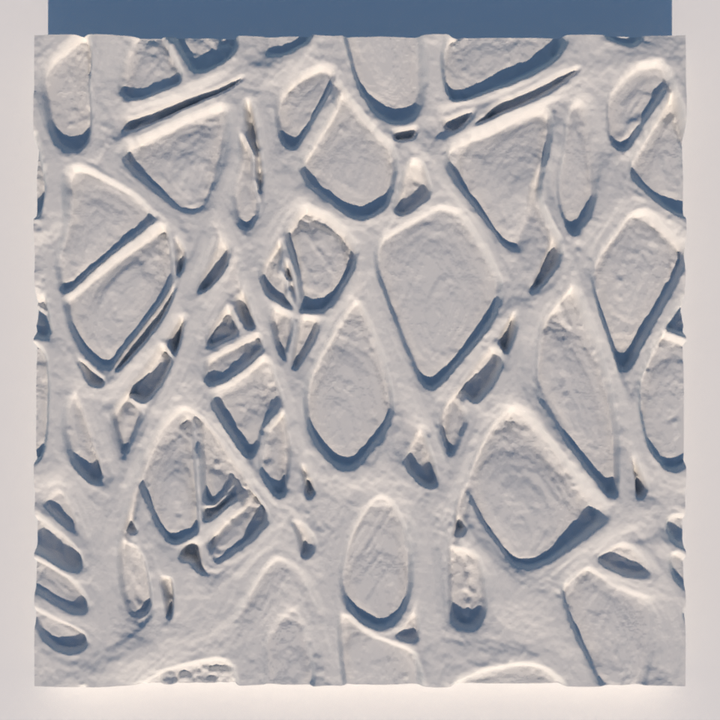 3D Printable Texture Roller - Alien Ground A by Terrain Trove