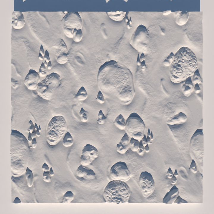 3D Printable Texture Roller - Rocky Sand A by Terrain Trove