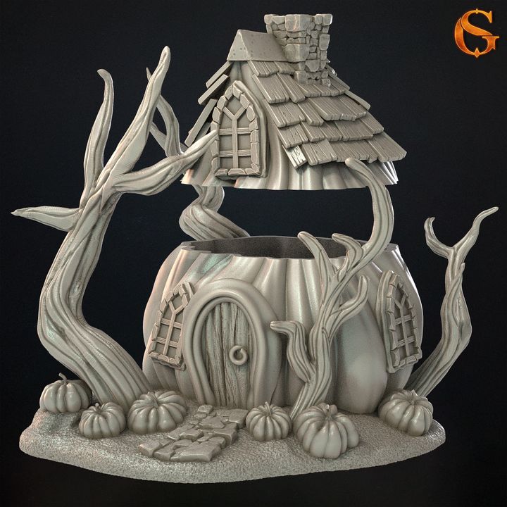 3D Printable Terrain - Pumpkin House by SolGood Creations
