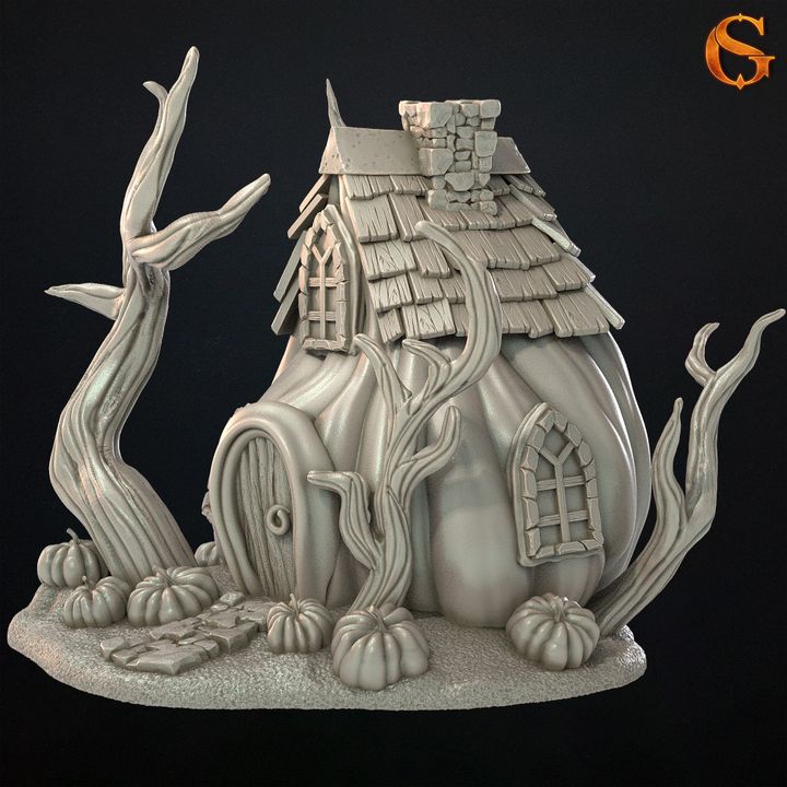 3D Printable Terrain - Pumpkin House by SolGood Creations