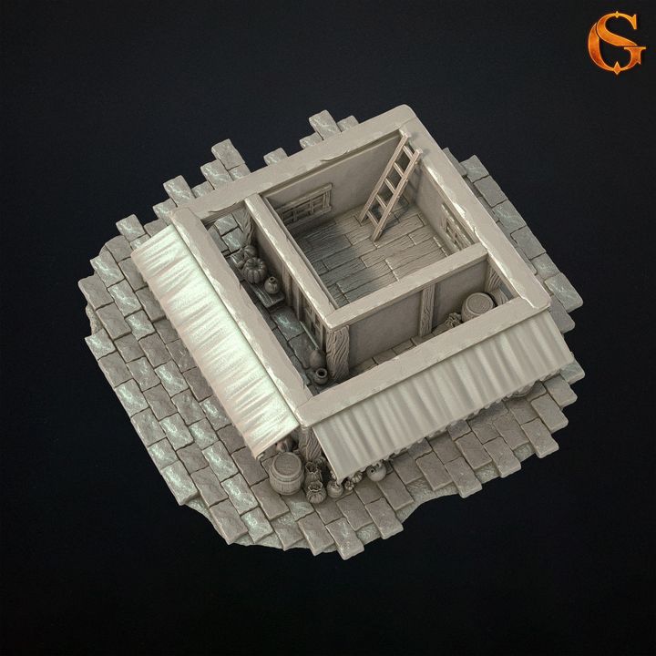 3D Printable Terrain - Merchant House by SolGood Creations