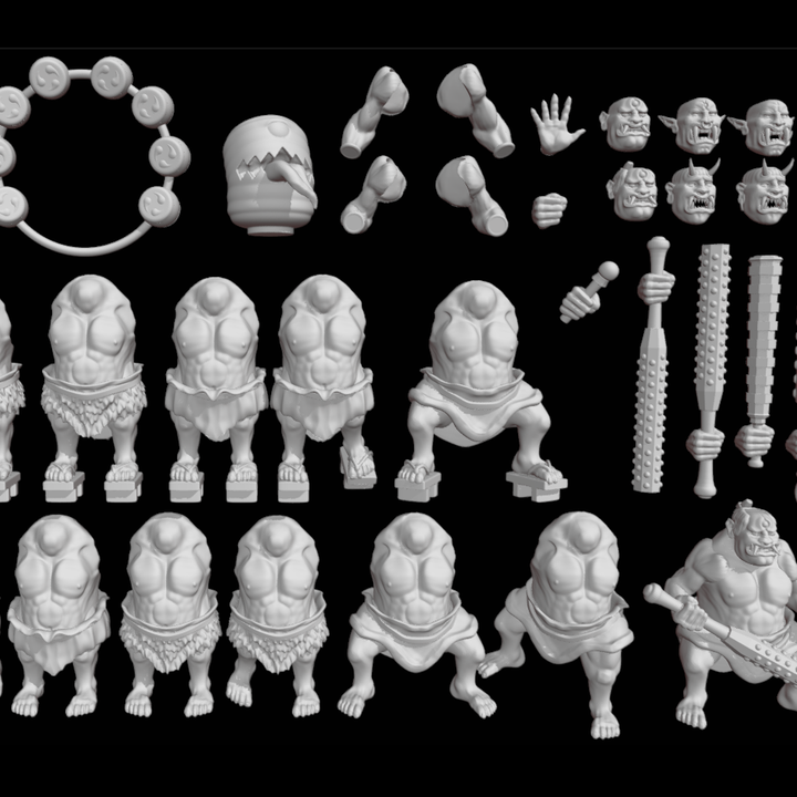 3D Printable Oni Ogre Tribe by Sudo