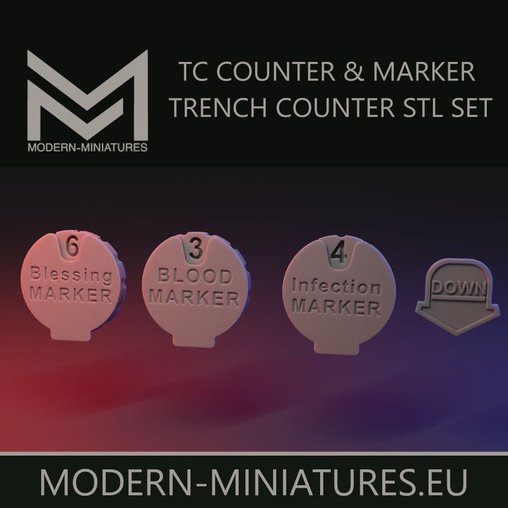 3D Printable TC Marker Blood Marker counter, blessing marker, infection ...