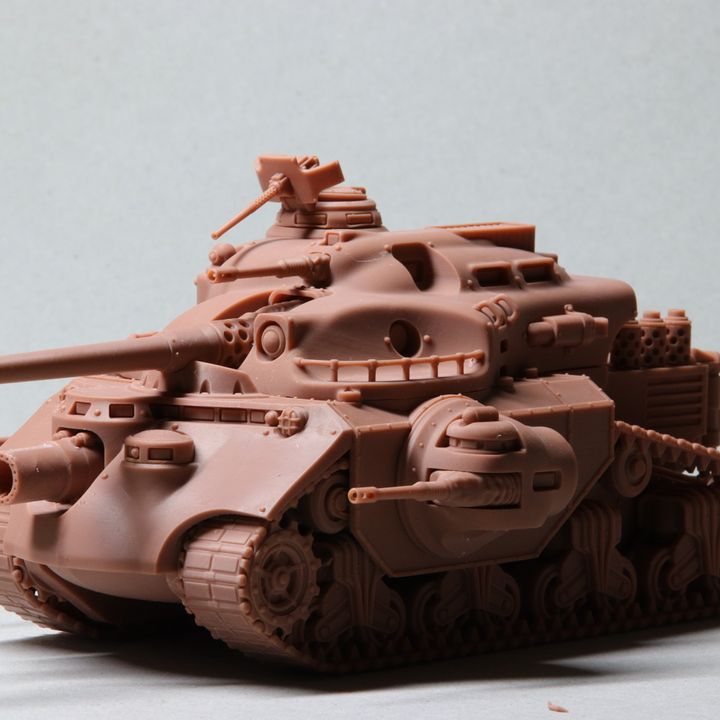 3D Printable Auxilia - Bastion Class Heavy Tank by DivergingRealm