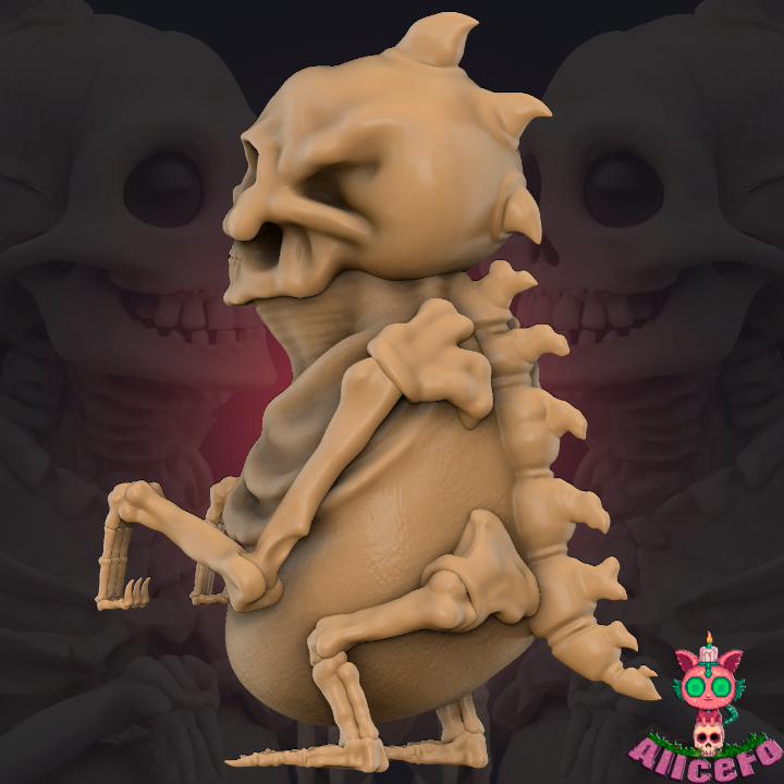 3D Printable Chibi Skeleton by AliceFo