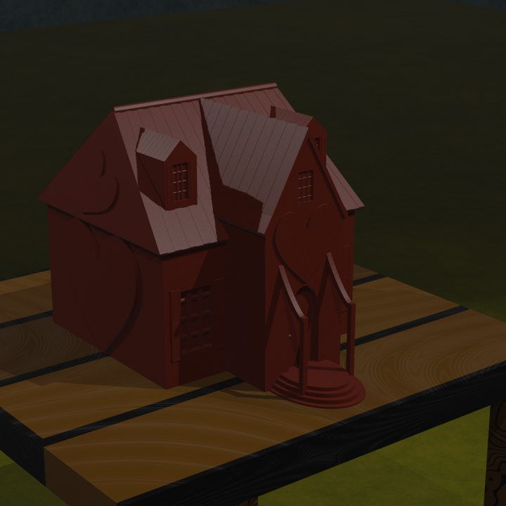 3D Printable Valentines Day House by Mitch