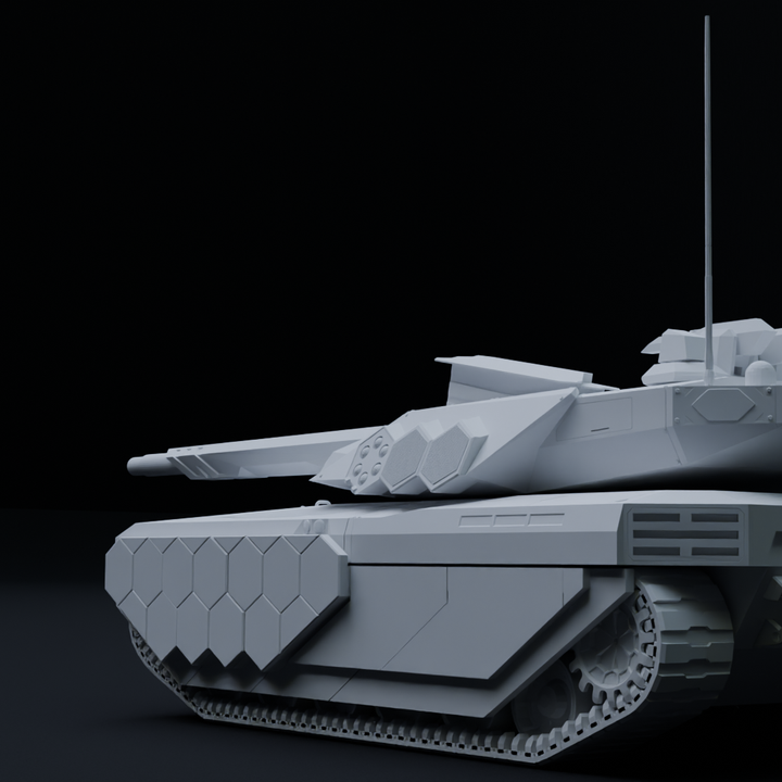 3D Printable South Korean Hyundai K3 MBT by The Military Industrial Complex