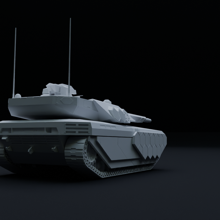 3D Printable South Korean Hyundai K3 MBT by The Military Industrial Complex