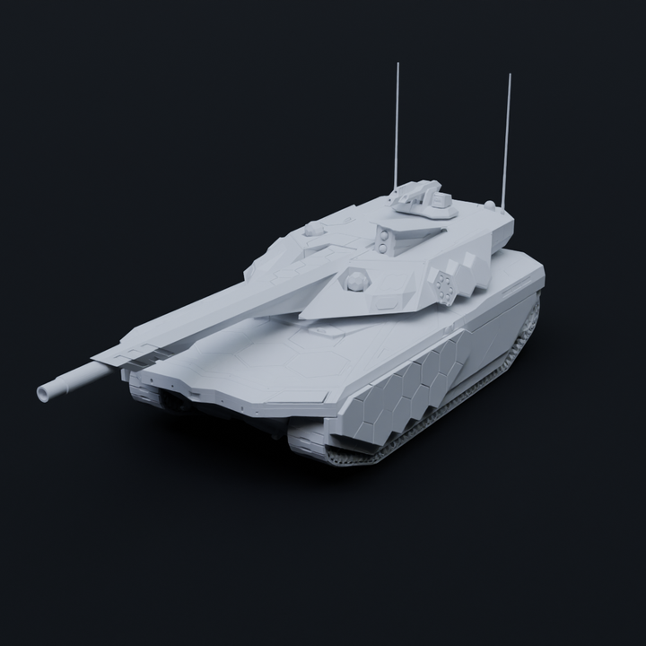 3D Printable South Korean Hyundai K3 MBT by The Military Industrial Complex