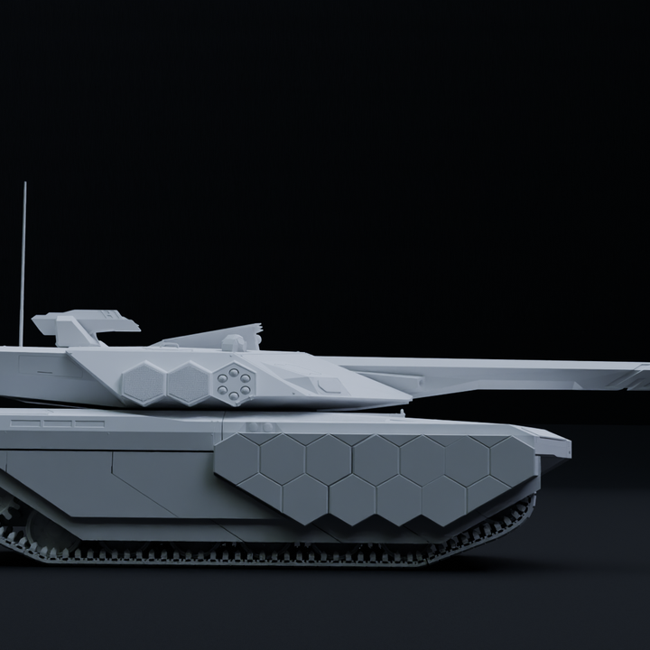 3D Printable South Korean Hyundai K3 MBT by The Military Industrial Complex