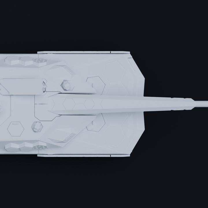 3D Printable South Korean Hyundai K3 MBT by The Military Industrial Complex